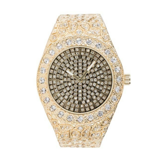 Gold Diamonds | Accessories | Gold Diamond Watch Ap Bust Down Iced Out ...